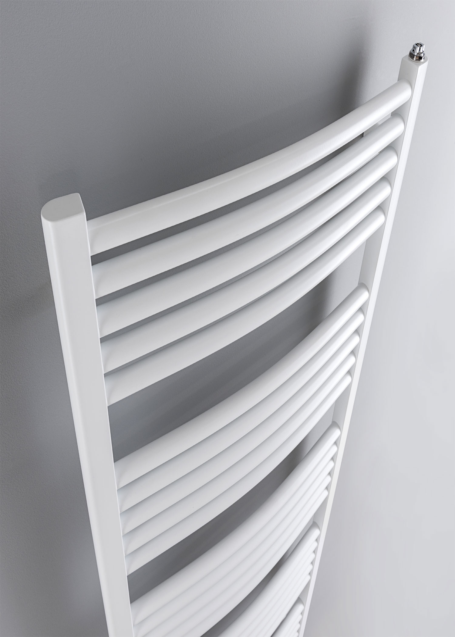 The Radiator Company Poppy White Heated Towel Rail